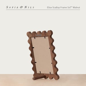 Handcrafted Scalloped Walnut Frame - Rustic Home Décor, Custom Sizes ...
