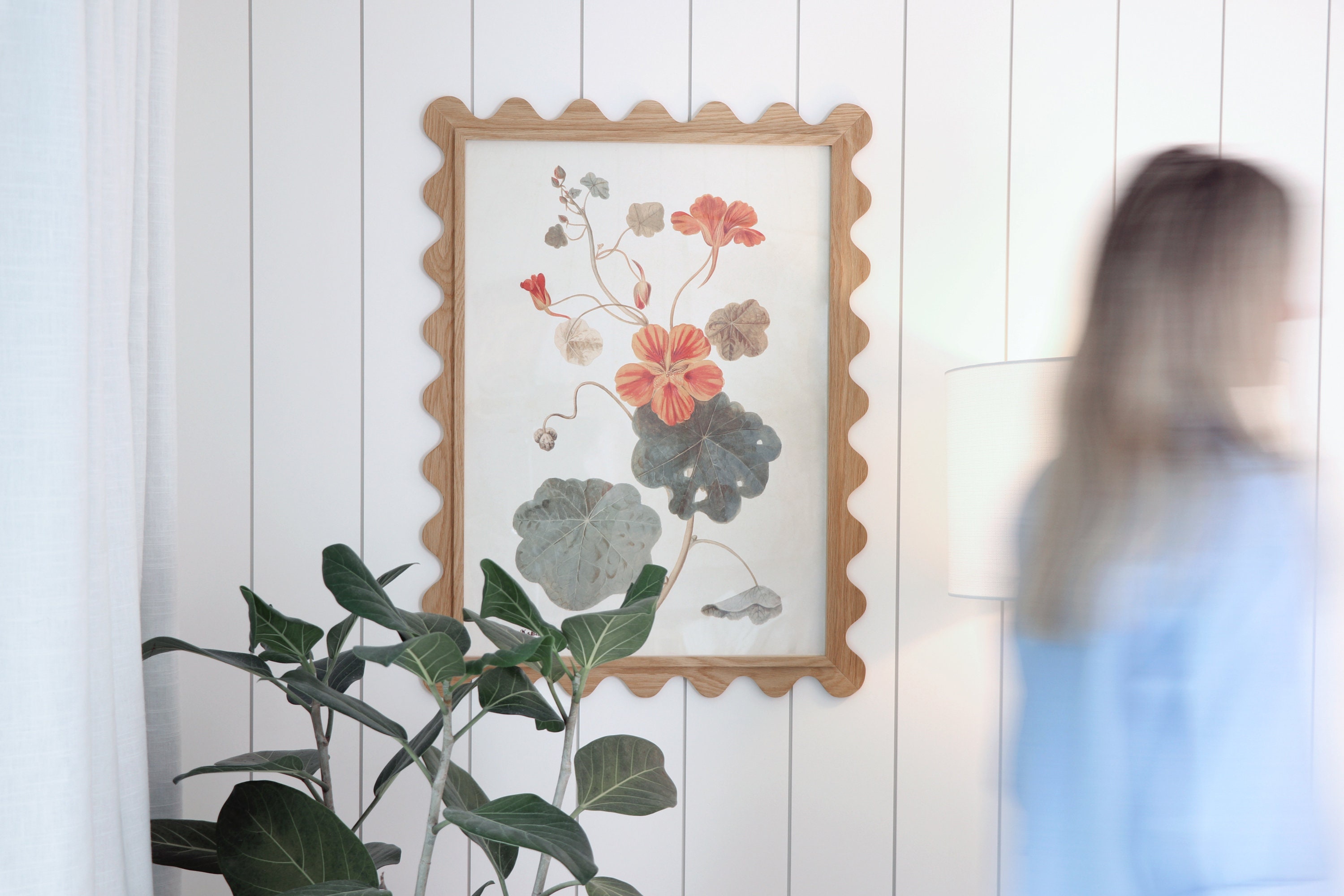 Oak Wood Scalloped Picture Frame, 19.75x27.5 - Etsy