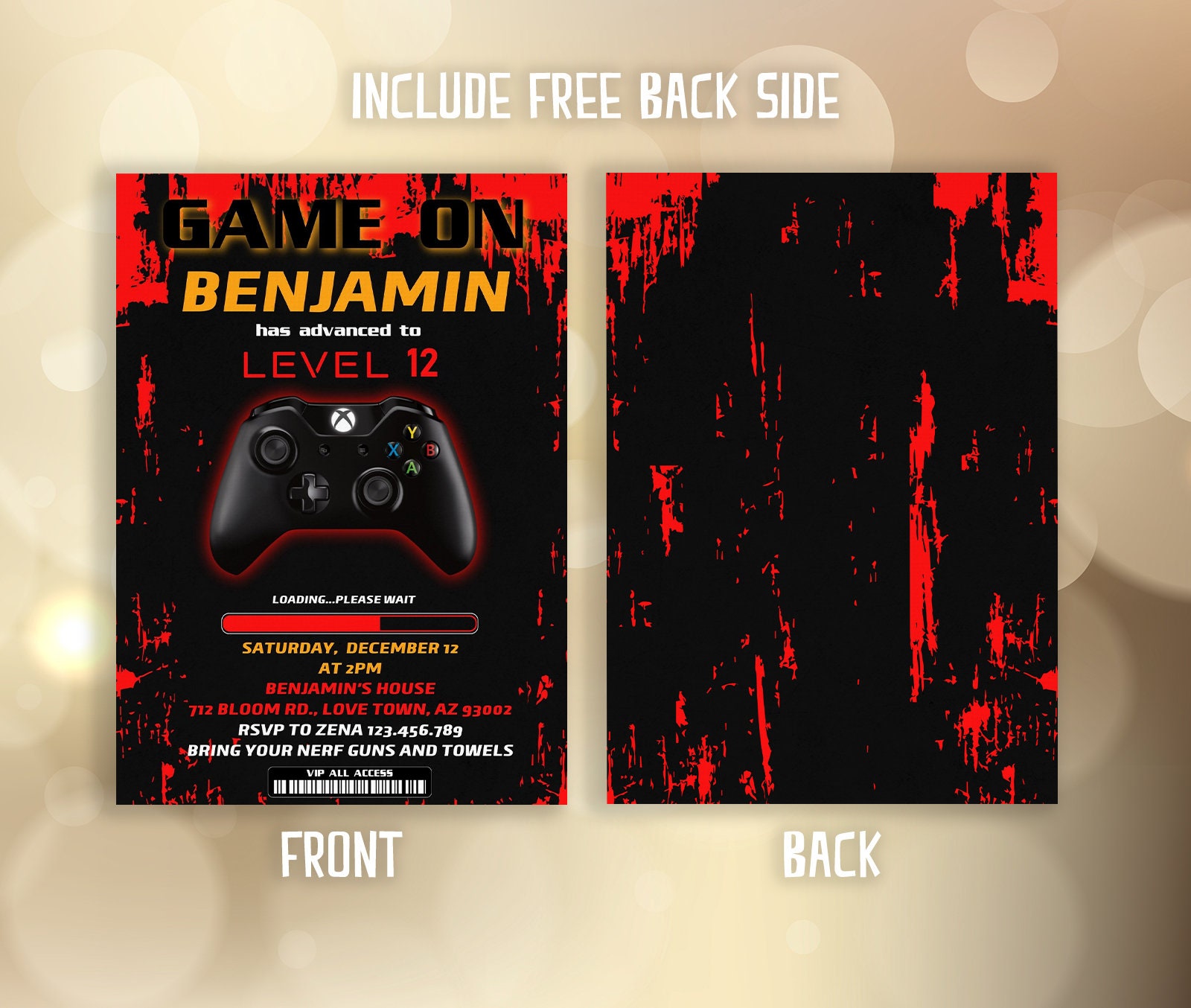 Game Invite, Gaming Birthday Invitation, Game Invitation, Game Instant ...