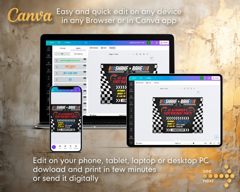 Nascar Party, Shake N Bake Birthday, Ricky Bobby, Boy Racing Invitation ...