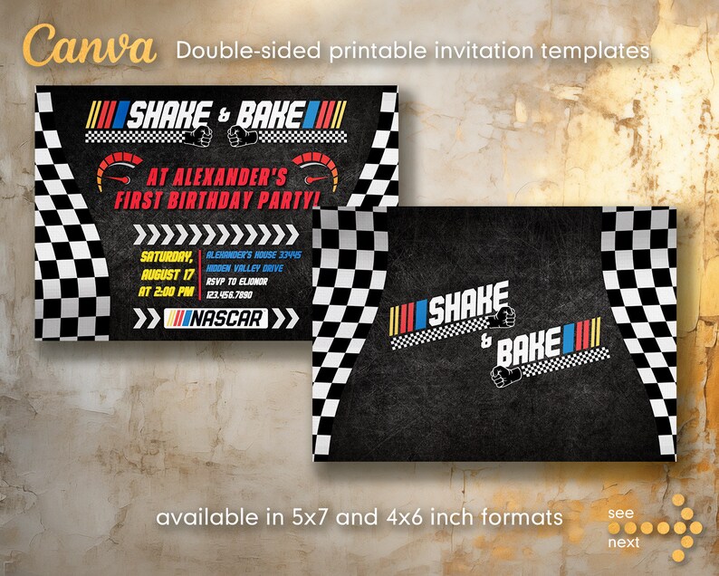 Nascar Party, Shake N Bake Birthday, Ricky Bobby, Boy Racing Invitation ...