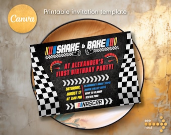 Nascar Party, Shake N Bake Birthday, Ricky Bobby, Boy Racing Invitation ...