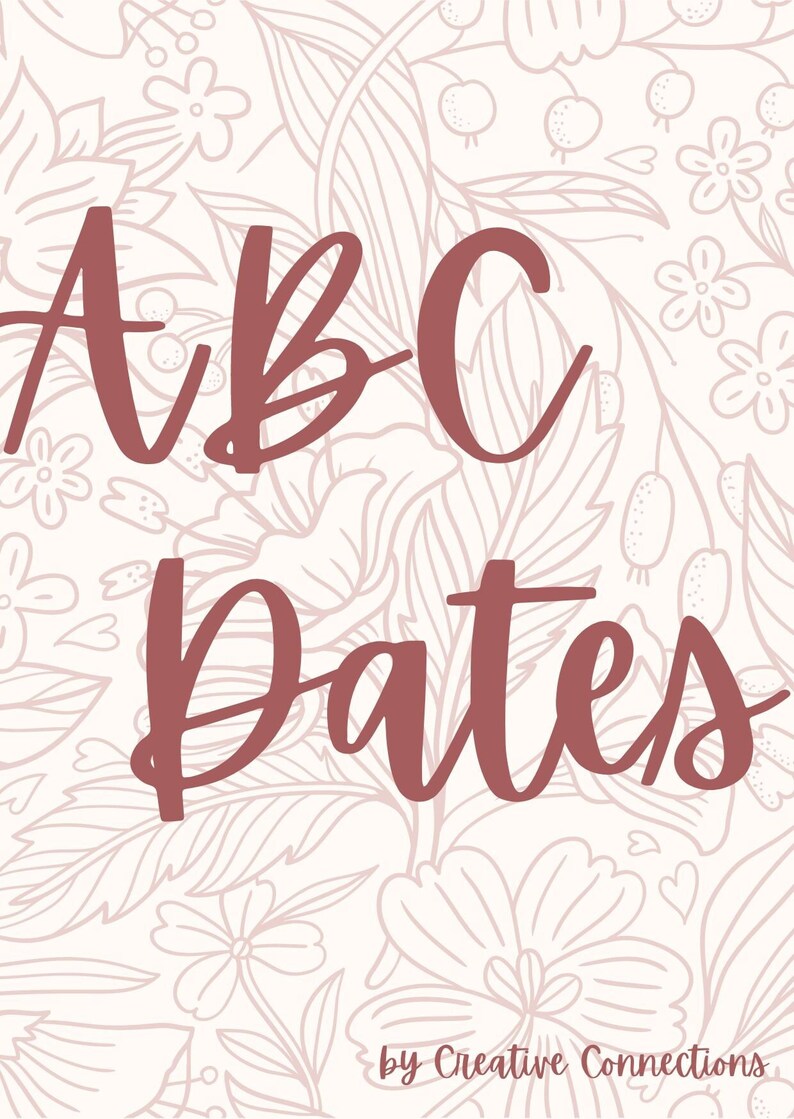 ABC Date Idea Cards (christmas Present, Gift for Couples, Gift for ...