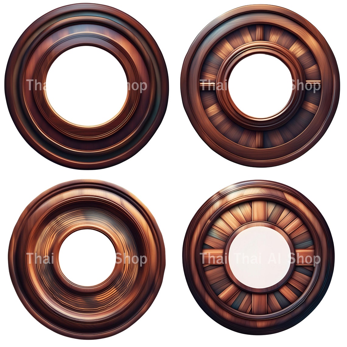 Round Wooden Frame,wooden Circular Frame,wooden Frame Clipart,natural ...