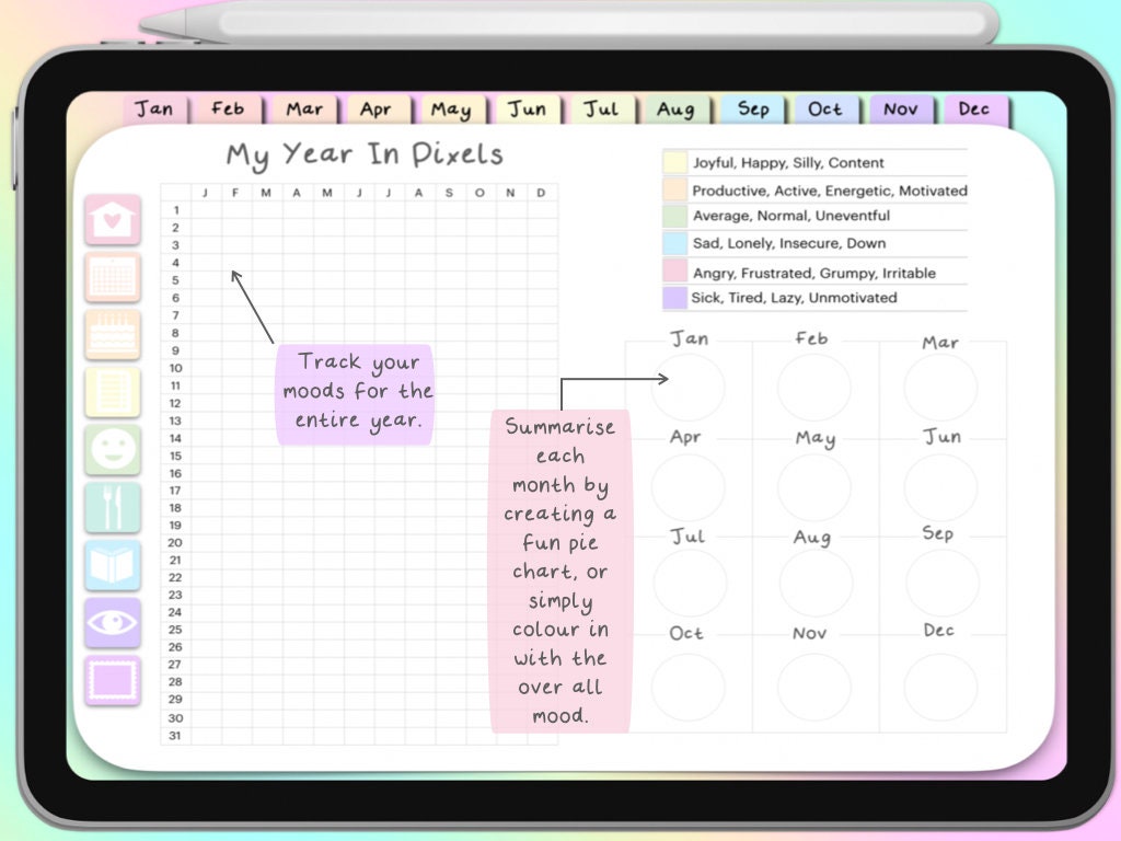 Digital Planner, Goodnotes Planner, Pastel Digital Planner, iPad ...
