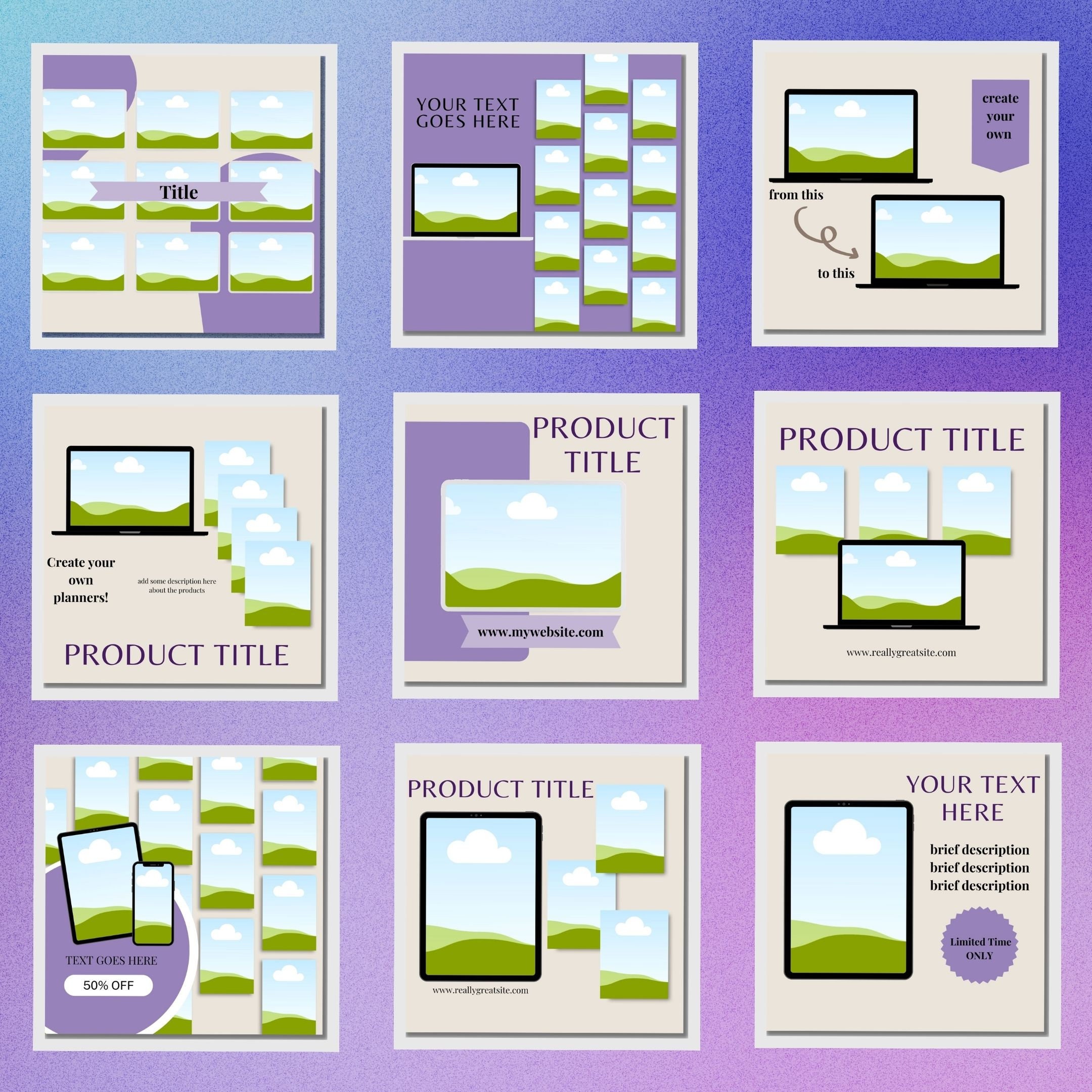 The Ultimate Digital Mock up Bundle Fully Editable in Canva! - Etsy