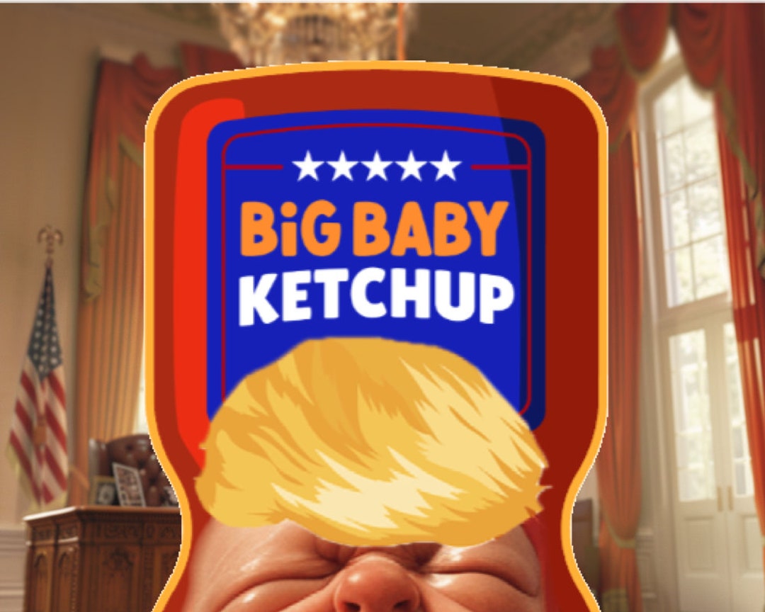 Funny Political Trump Ketchup Political Sticker, 2024 Election Sticker ...