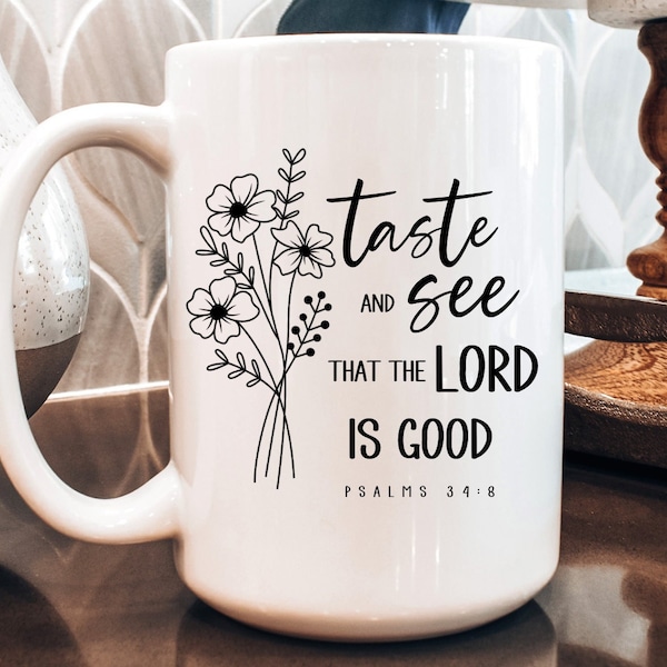 Bible Verse Coffee Mug, He Restores My Soul Mug, Christian Mug ...