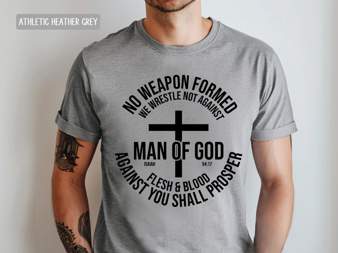 Man of God Mens Christian Shirt, Bible Verse Shirt Christian Clothing ...