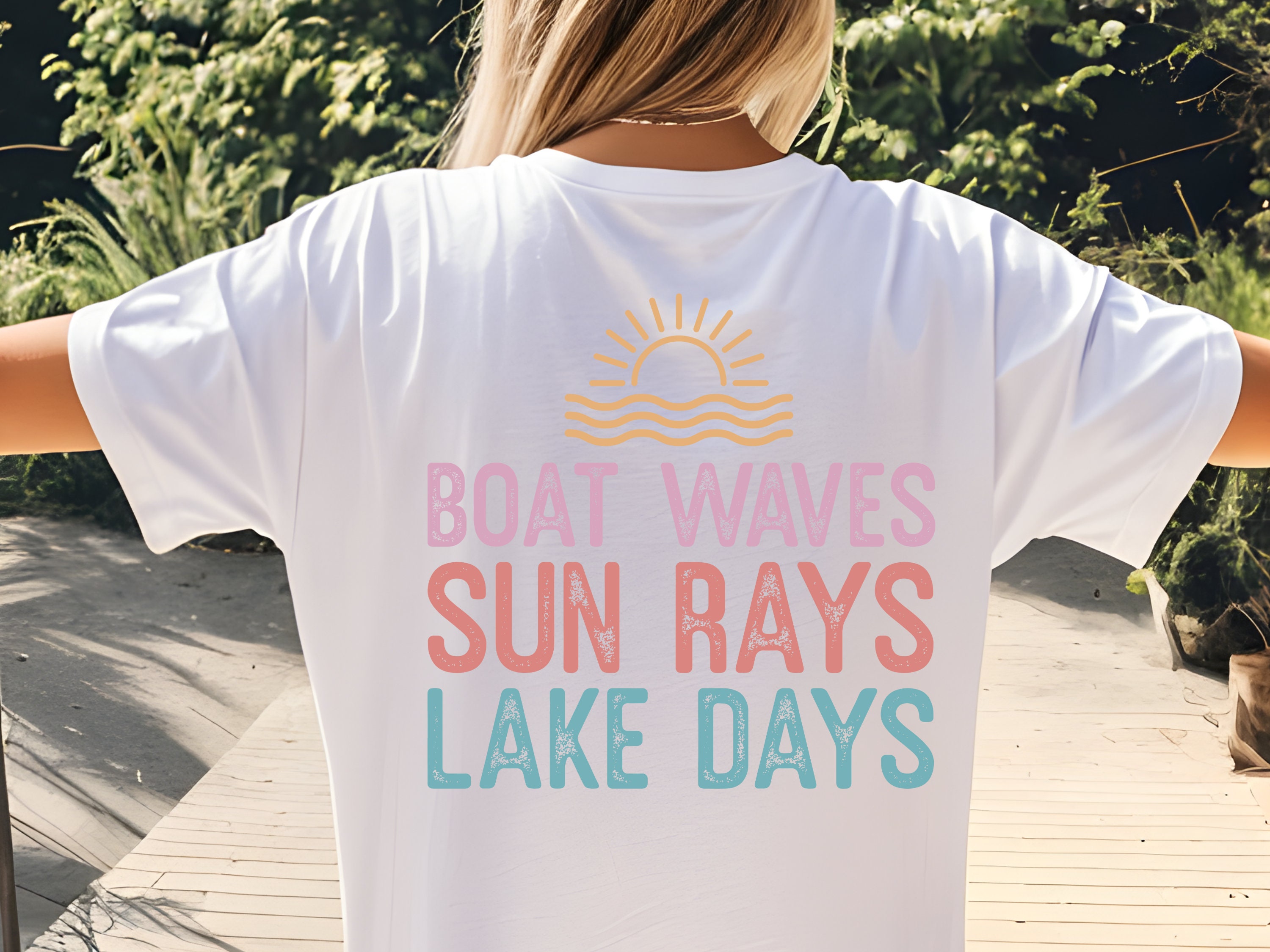 Lake Squad, Boat Waves Sun Rays Lake Days Tshirt, Summer Lake Days ...