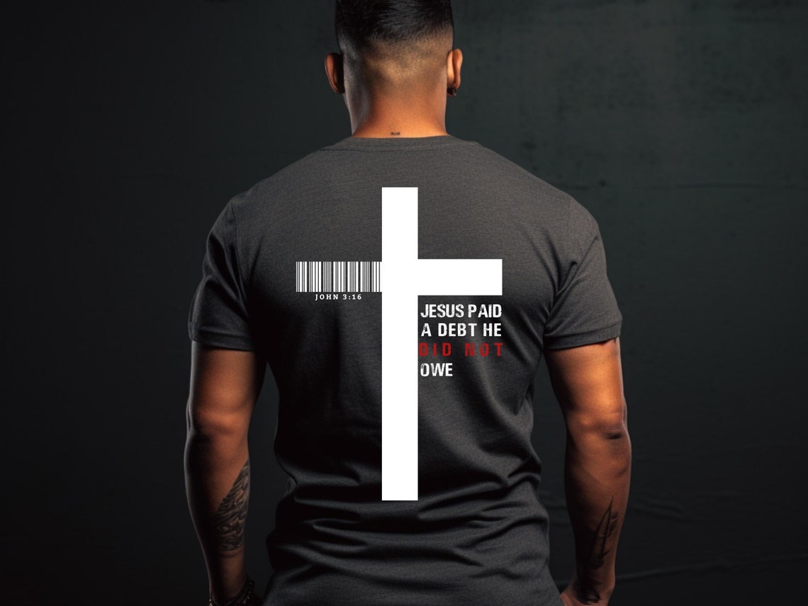 Christian Easter Cross Barcode T-shirt, John 3:16 Religious Tee - Etsy