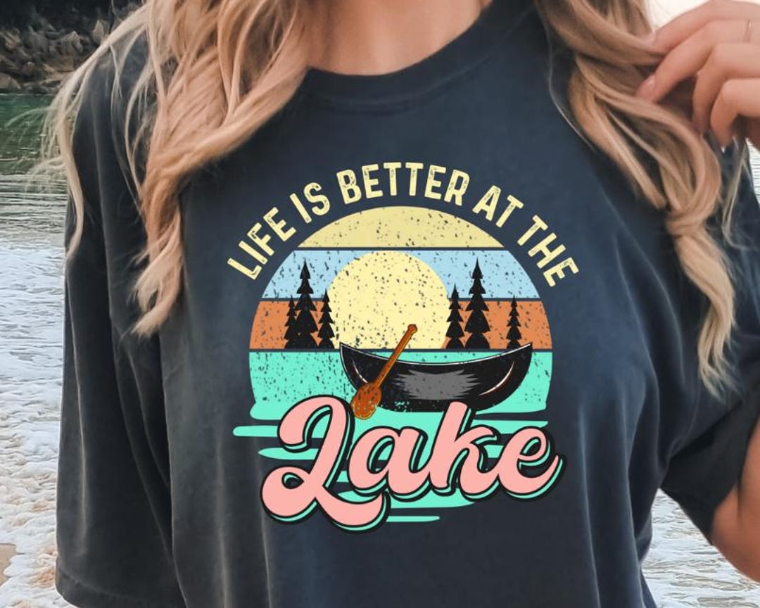 Lake Life Comfort Colors Tee, Summer Vacation Shirt, at the Lake Tshirt ...