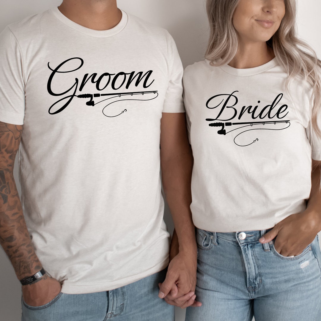 Fishing Bride and Groom Shirt, Matching Bride and Groom Shirt, Gift for ...