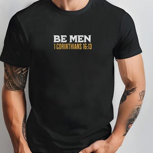Christian Mens Shirt, Be Watchful Stand Firm Act Like Men Shirt ...
