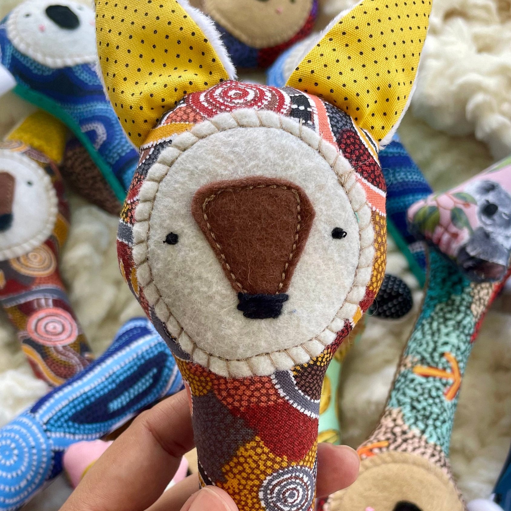 Kangaroo Rattle Toy Handmade Rattles, Dolls, and Kids Decor - Etsy