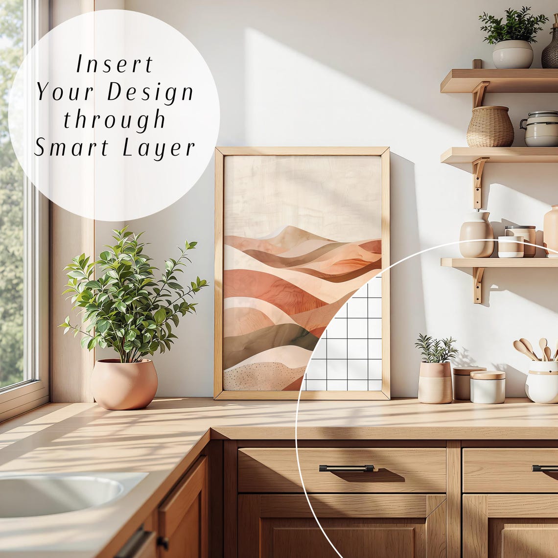 Frame Mockup 2x3, Poster Frame Mock Up, Thin Light Wooden Frame Mockup ...