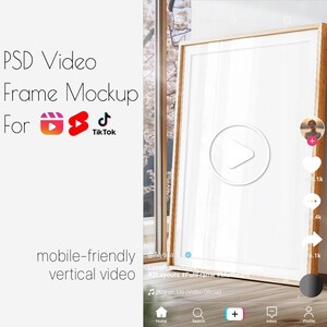 Video Frame Mockup for Tiktok, Shorts, Reels, 9x16 Vertical PSD ...