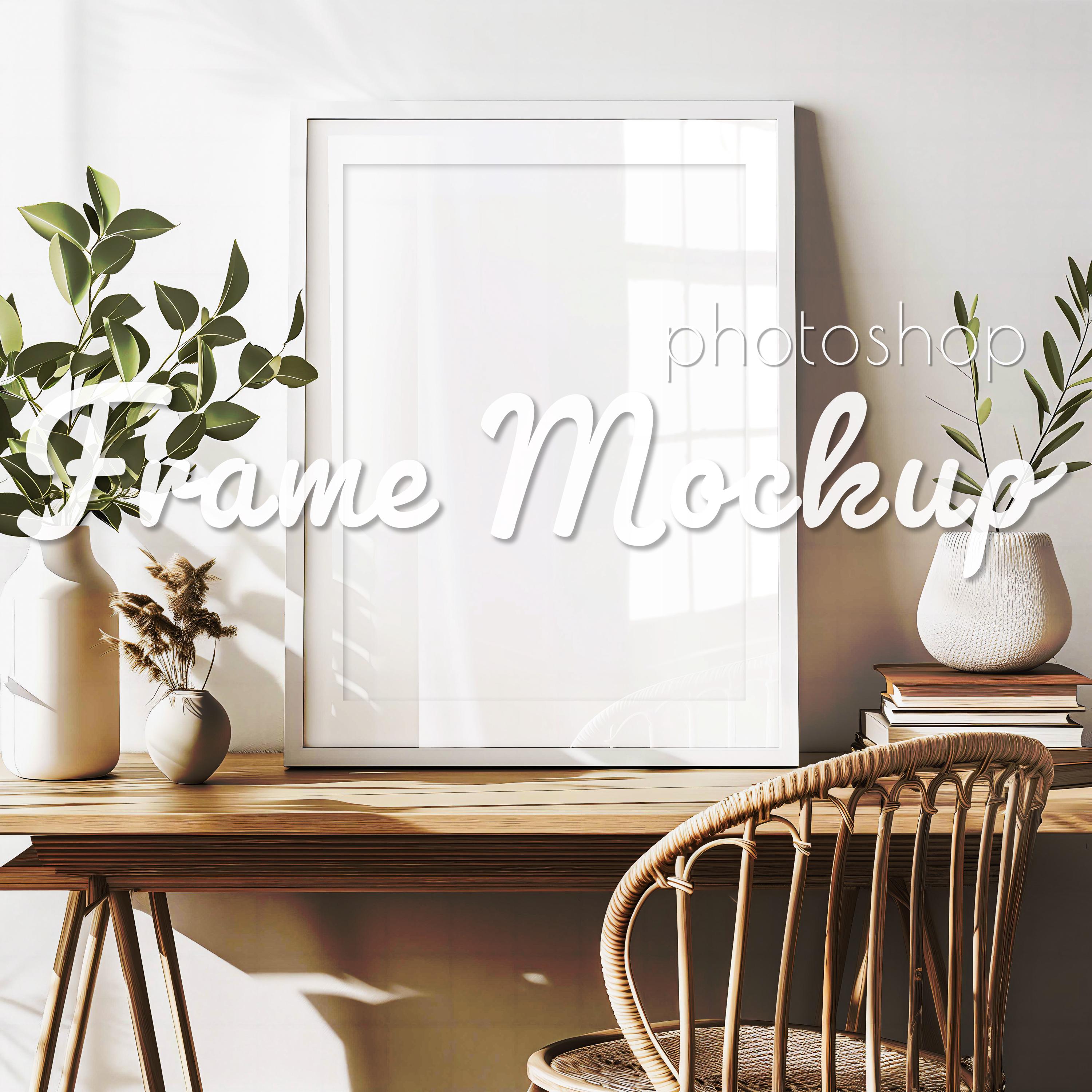 3x4 Vertical Frame Mockup for Photoshop, Editable PSD Smart Layer ...