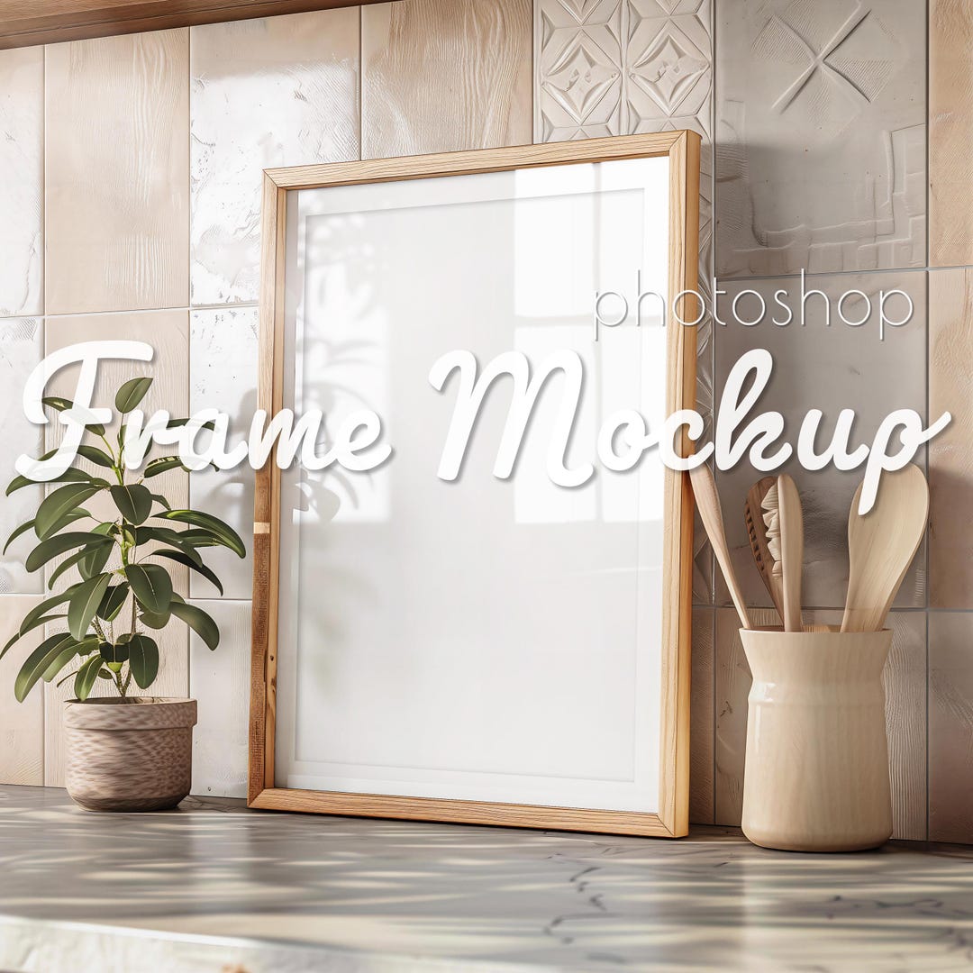 Wood Frame Mockup DIN A ISO, Editable Psd With Smart Layer, High ...