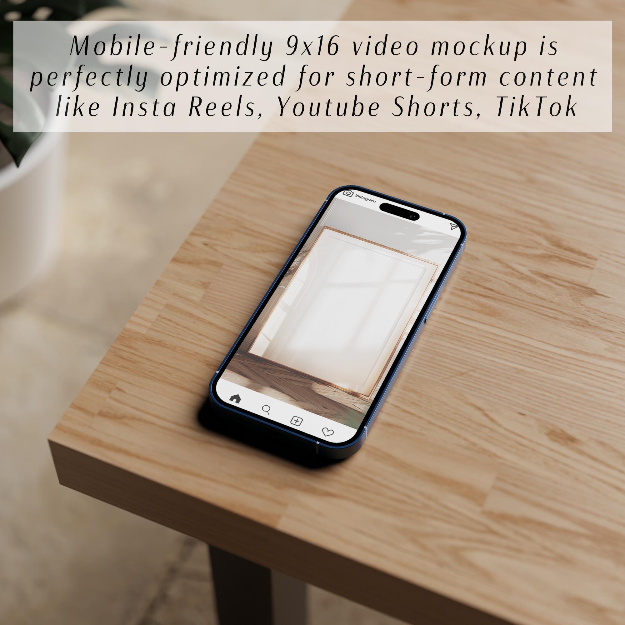 Video Frame Mockup for Tiktok, Reels, Shorts, 9x16 Video, PSD Smart ...