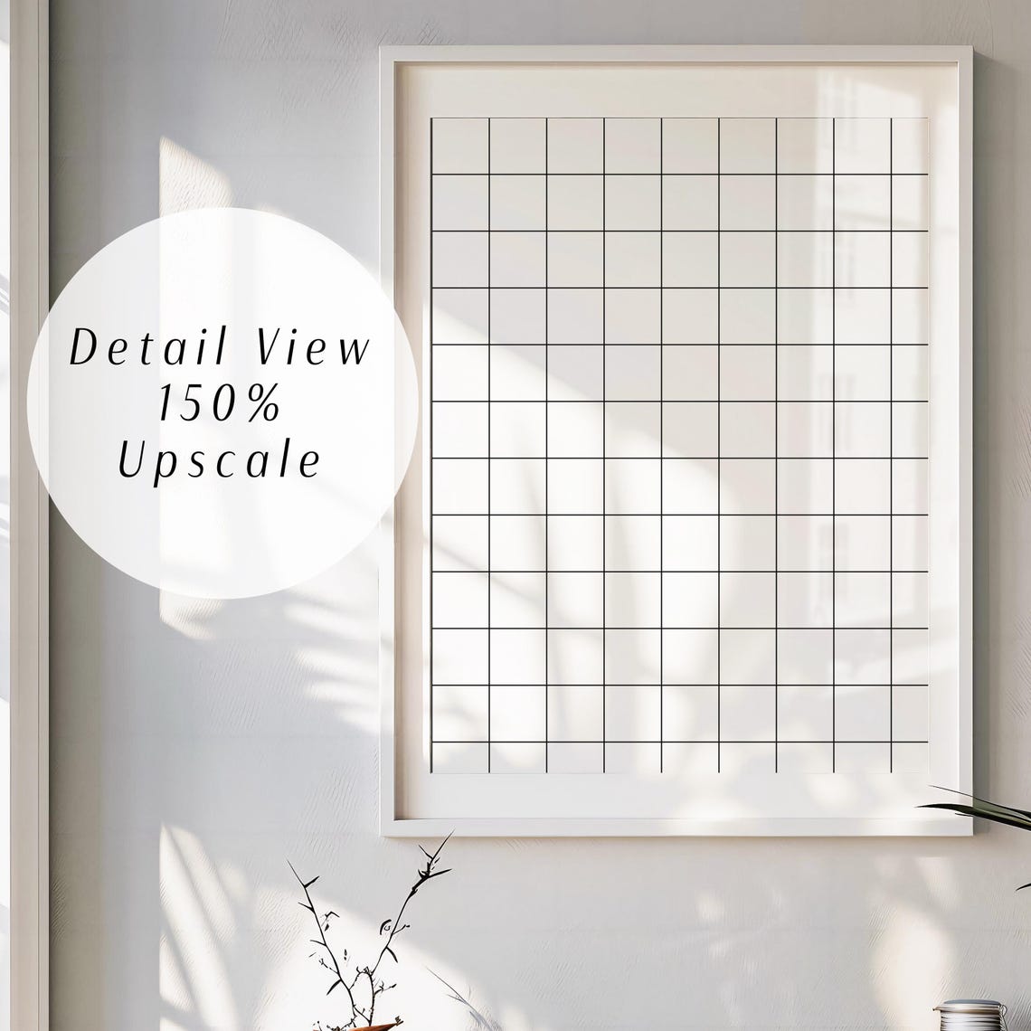 3x4 Vertical Thin White Wooden Frame Mockup With Smart Layer for ...