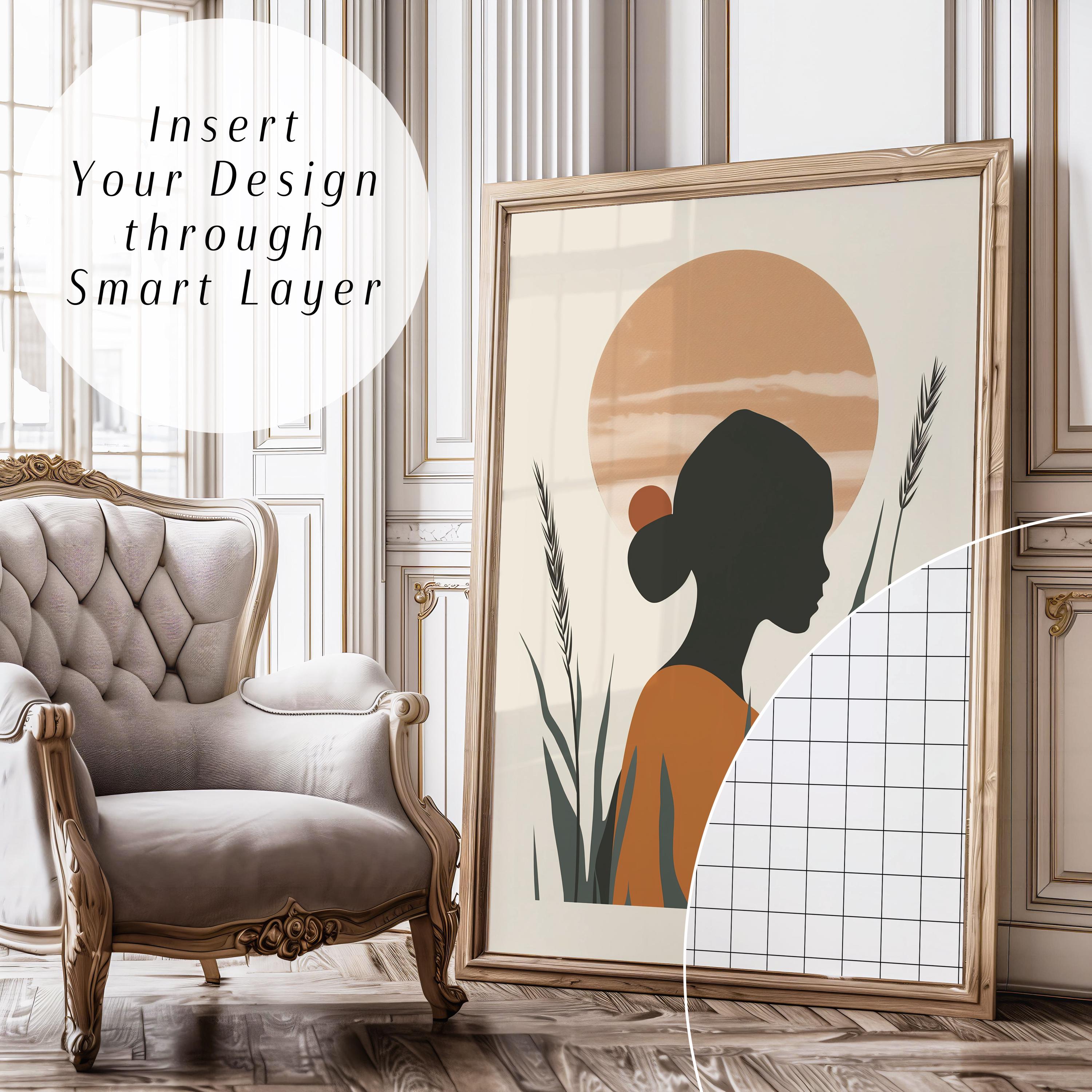 High Resolution Vertical Frame Mockup, DIN A ISO Ratio, Smart Layer ...
