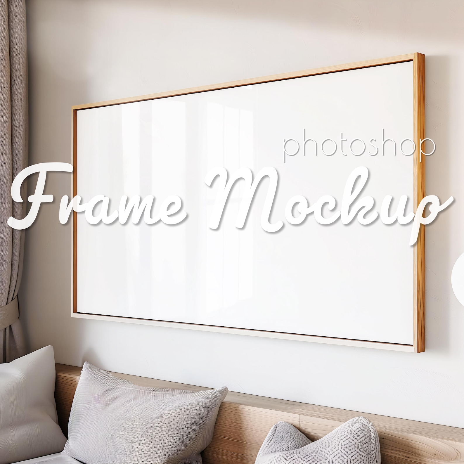 TV Frame Mockup 16x9 Horizontal, Samsung Frame TV Mockup, High-res PSD ...