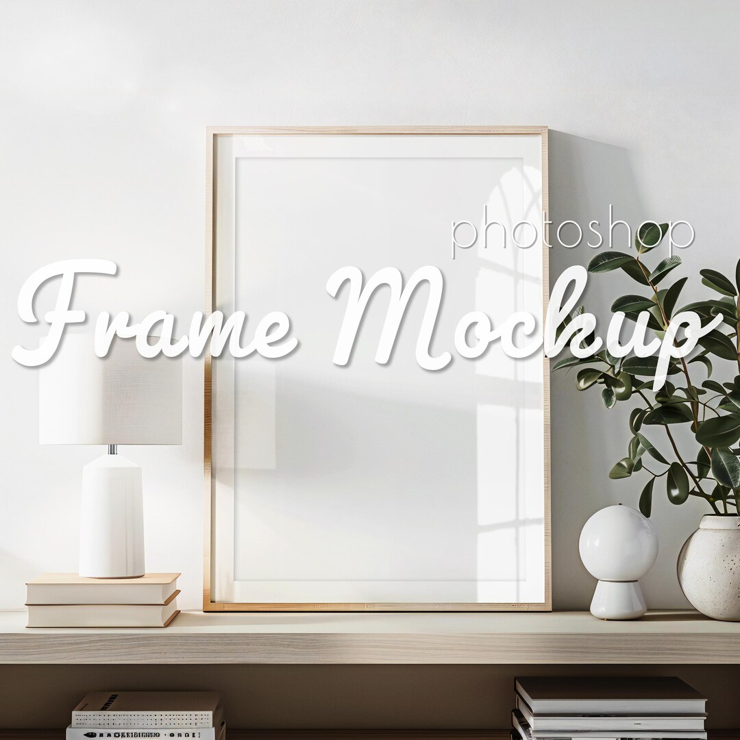 DIN A ISO Thin Wooden Frame Mockup, Editable Photoshop Smart Layer ...