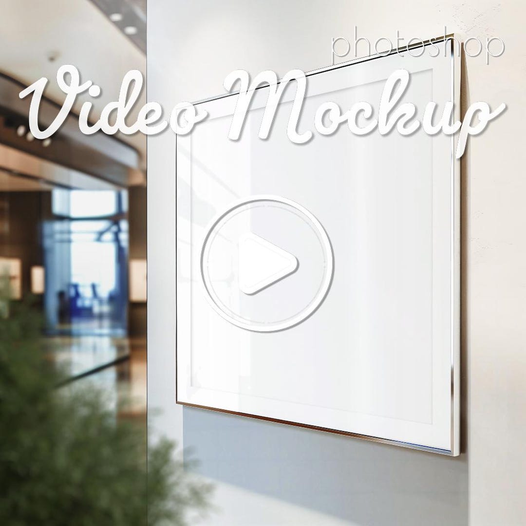 Video Frame Mockup 4x3 Ratio – Horizontal Silver Frame Video Mockup ...