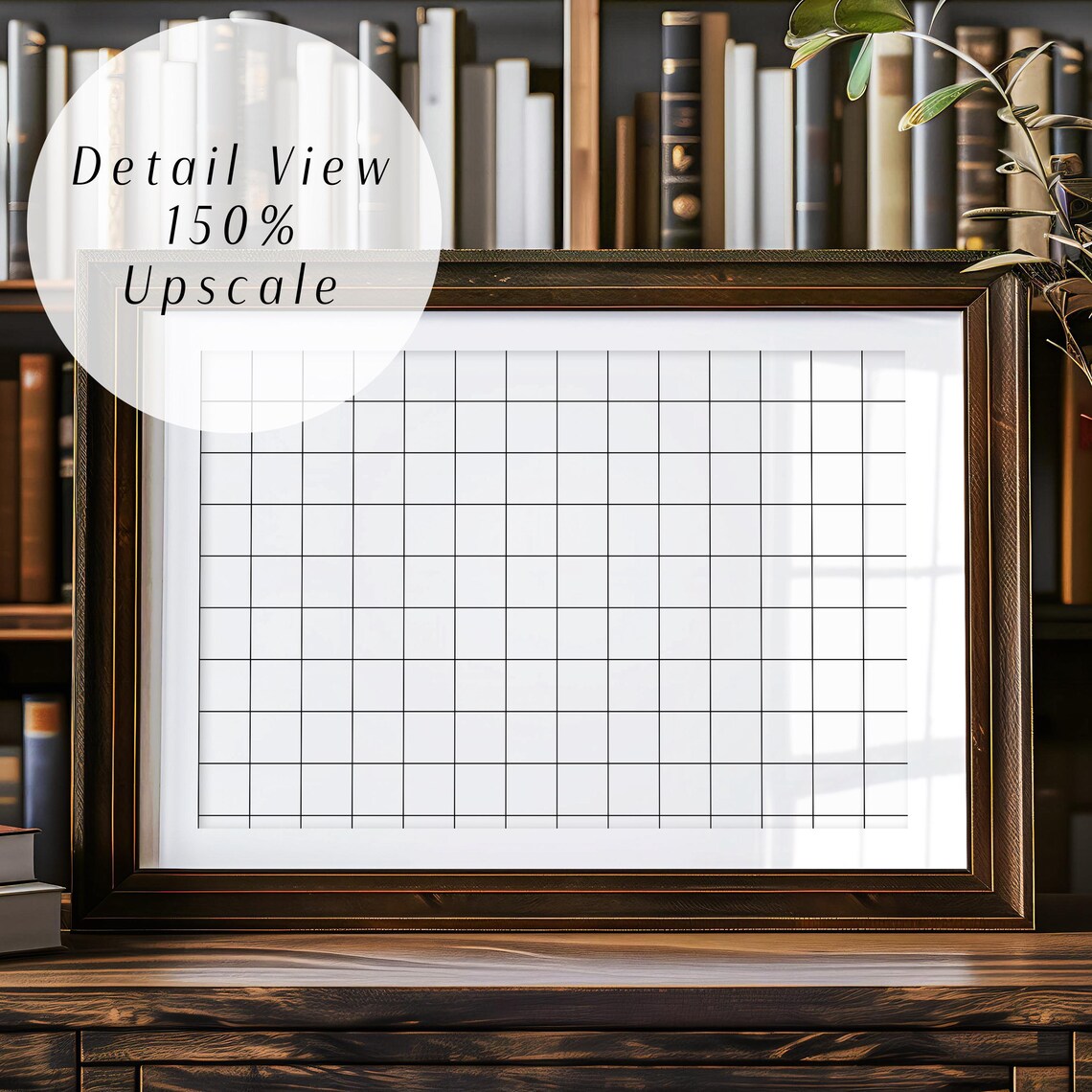 3x2 Landscape Frame Mockup, Dark Brown Wooden Frame, High Resolution ...
