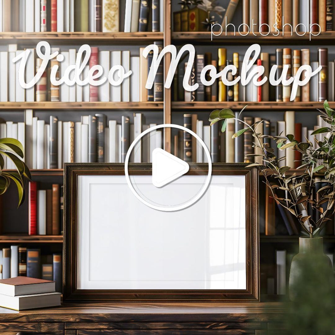 Video Frame Mockup for Photoshop, 3x2 Horizontal Animated Smart Layer ...