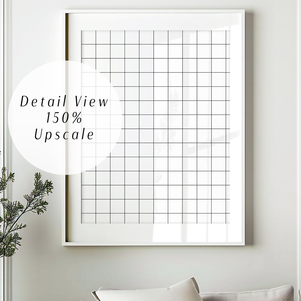 3x4 Vertical Frame Mockup for Photoshop, Thin White Frame, Smart Layer ...
