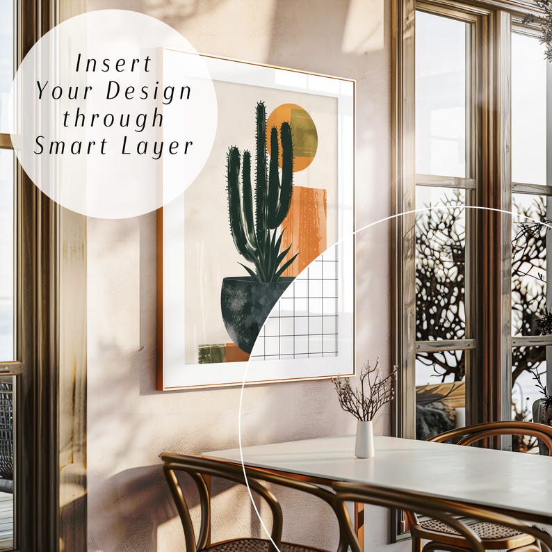 DIN A ISO Vertical Thin Golden Frame Mockup for Photoshop Smart Layer ...