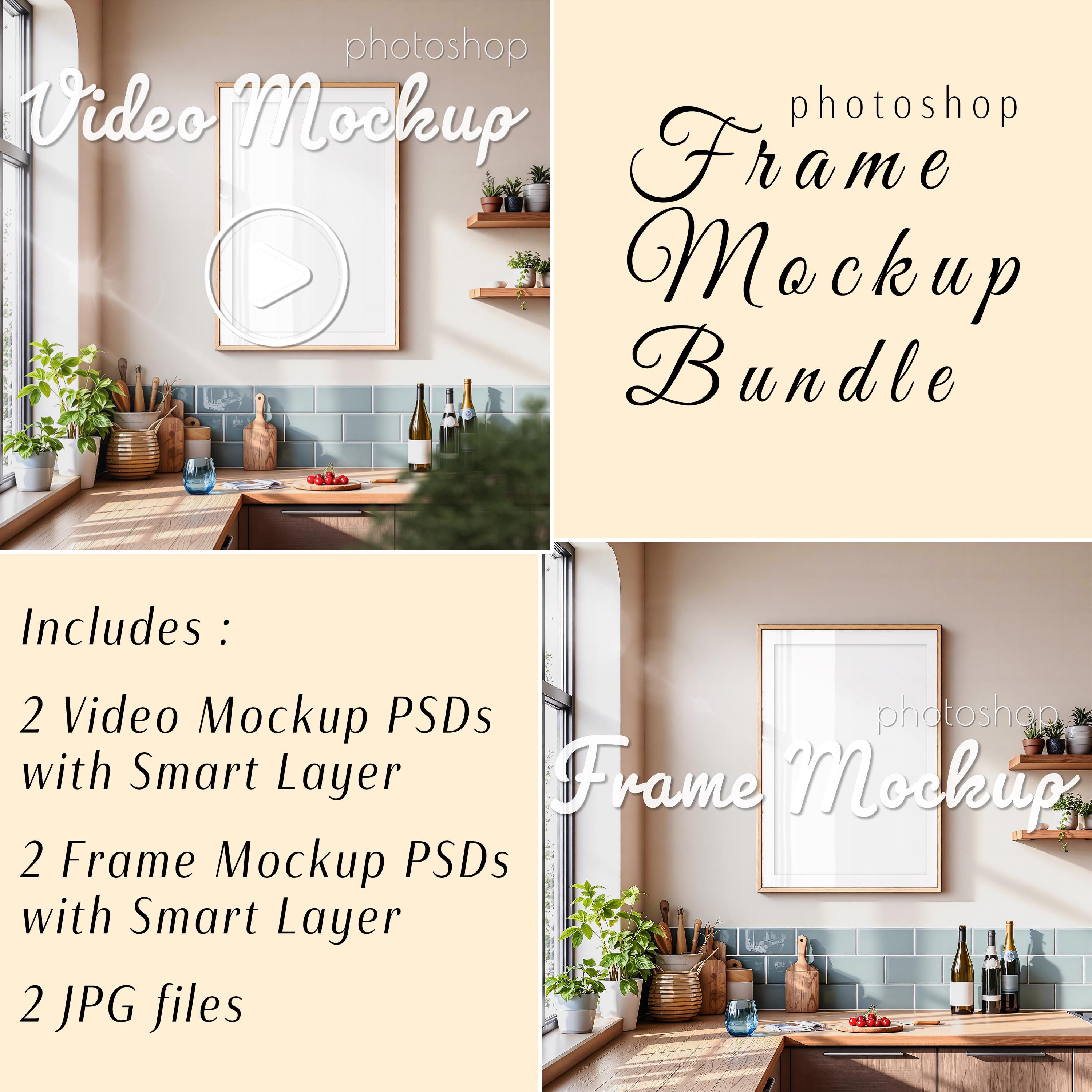 Animated Video and Still Frame Mockup Bundle 2x3, Consistent Listing ...