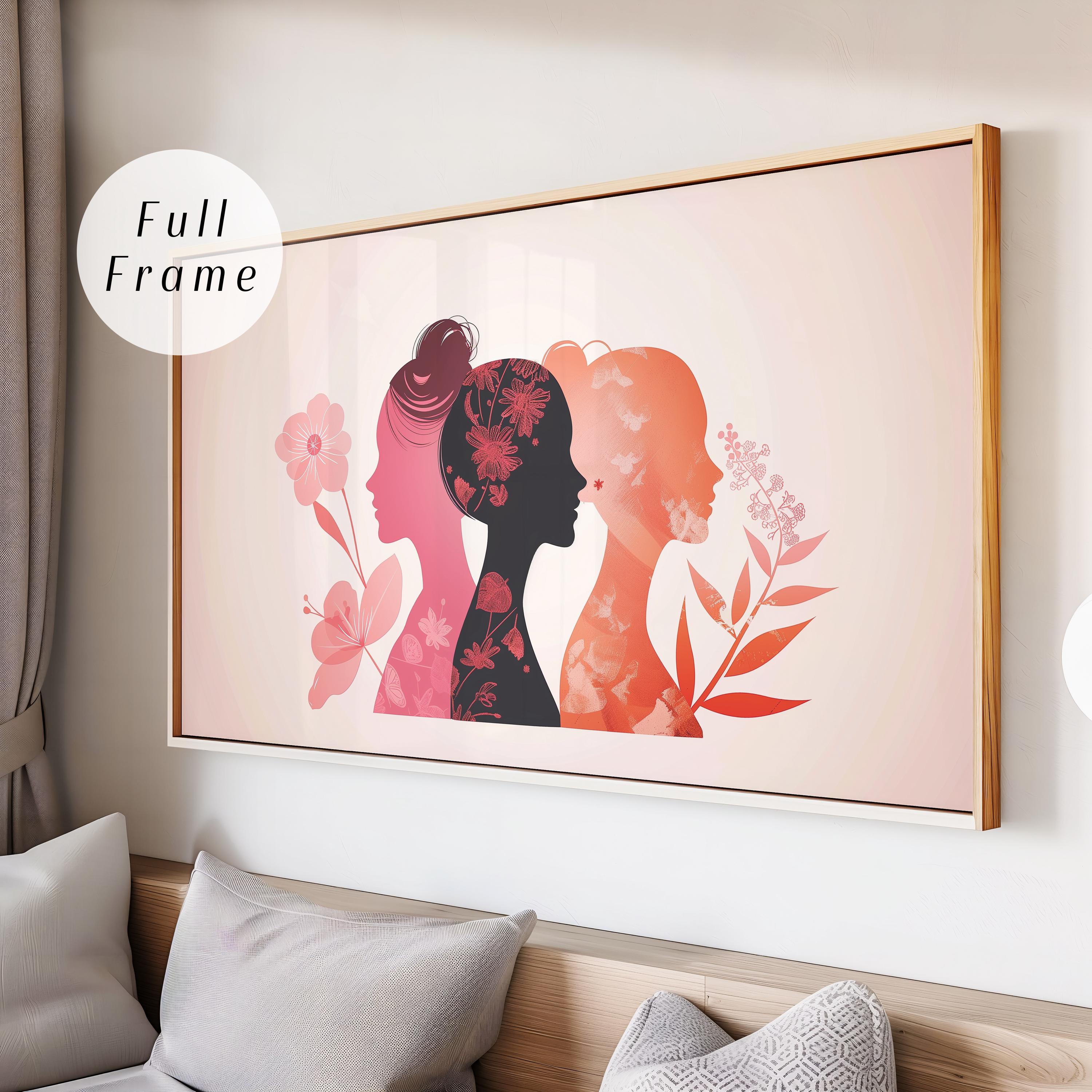 TV Frame Mockup 16x9 Horizontal, Samsung Frame TV Mockup, High-res PSD ...