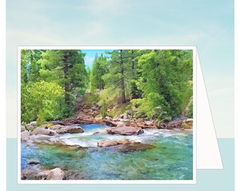 Yellow Aspen Trees Greeting/note Card, Blank Inside W/customizable ...