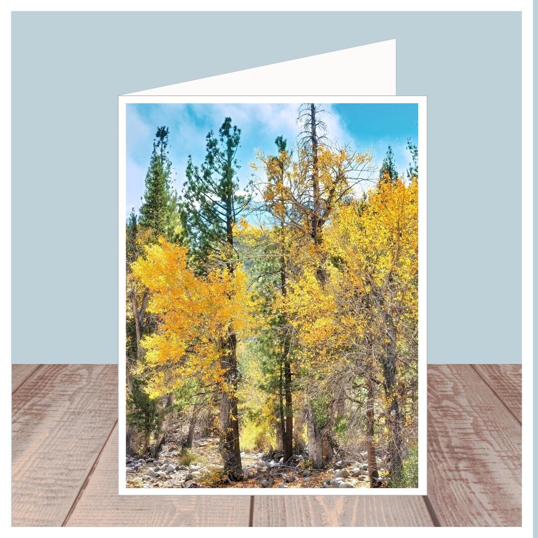 Sierra Fall Foliage Greeting/note Card, Blank Inside W/customizable ...
