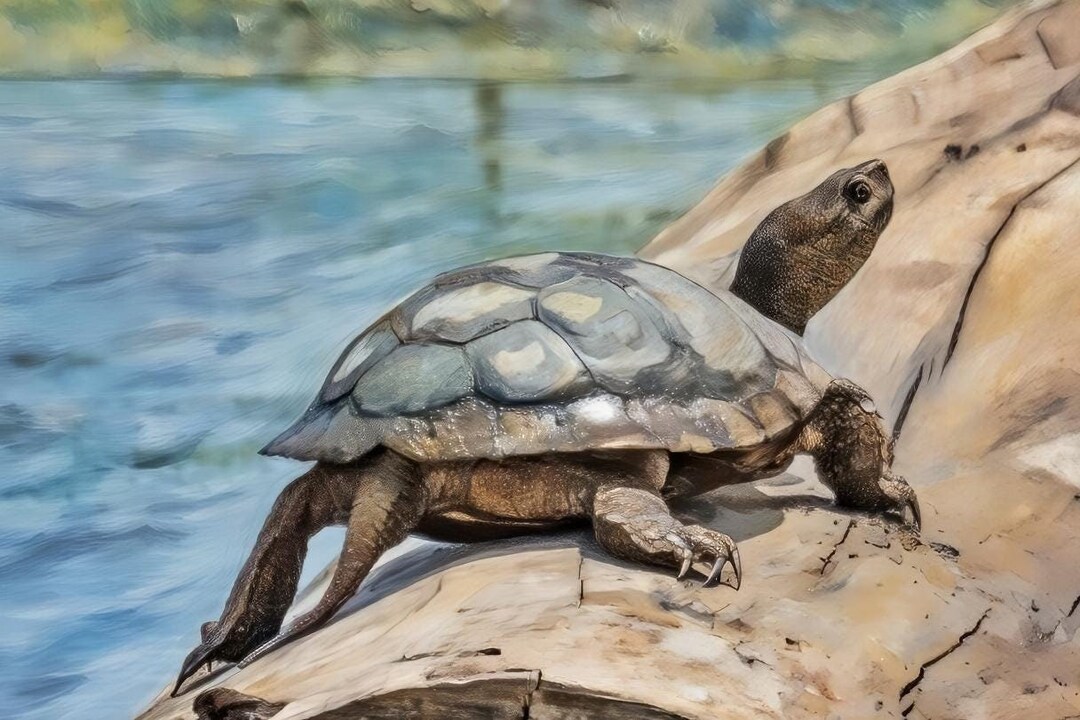 Turtle Greeting/note Card, Blank Inside W/customizable Front Text ...