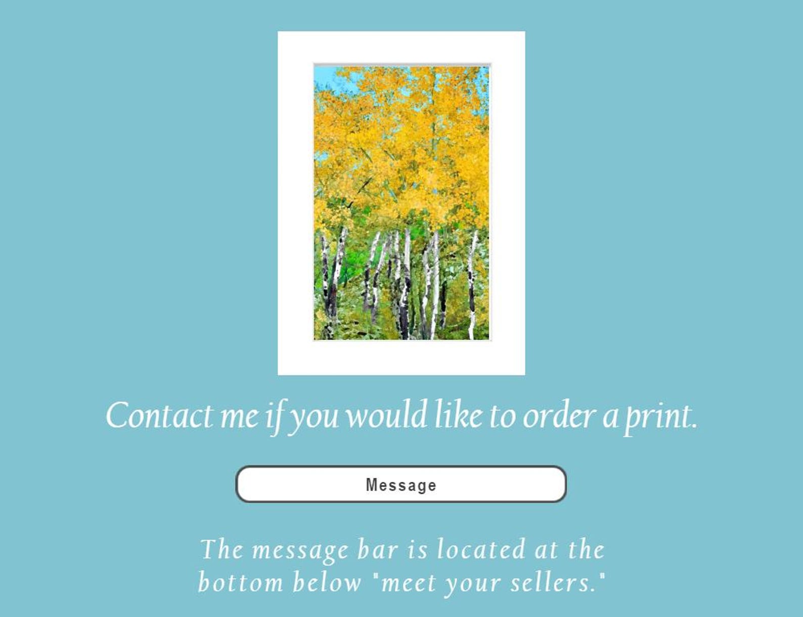 Yellow Aspen Trees Greeting/note Card, Blank Inside W/customizable ...