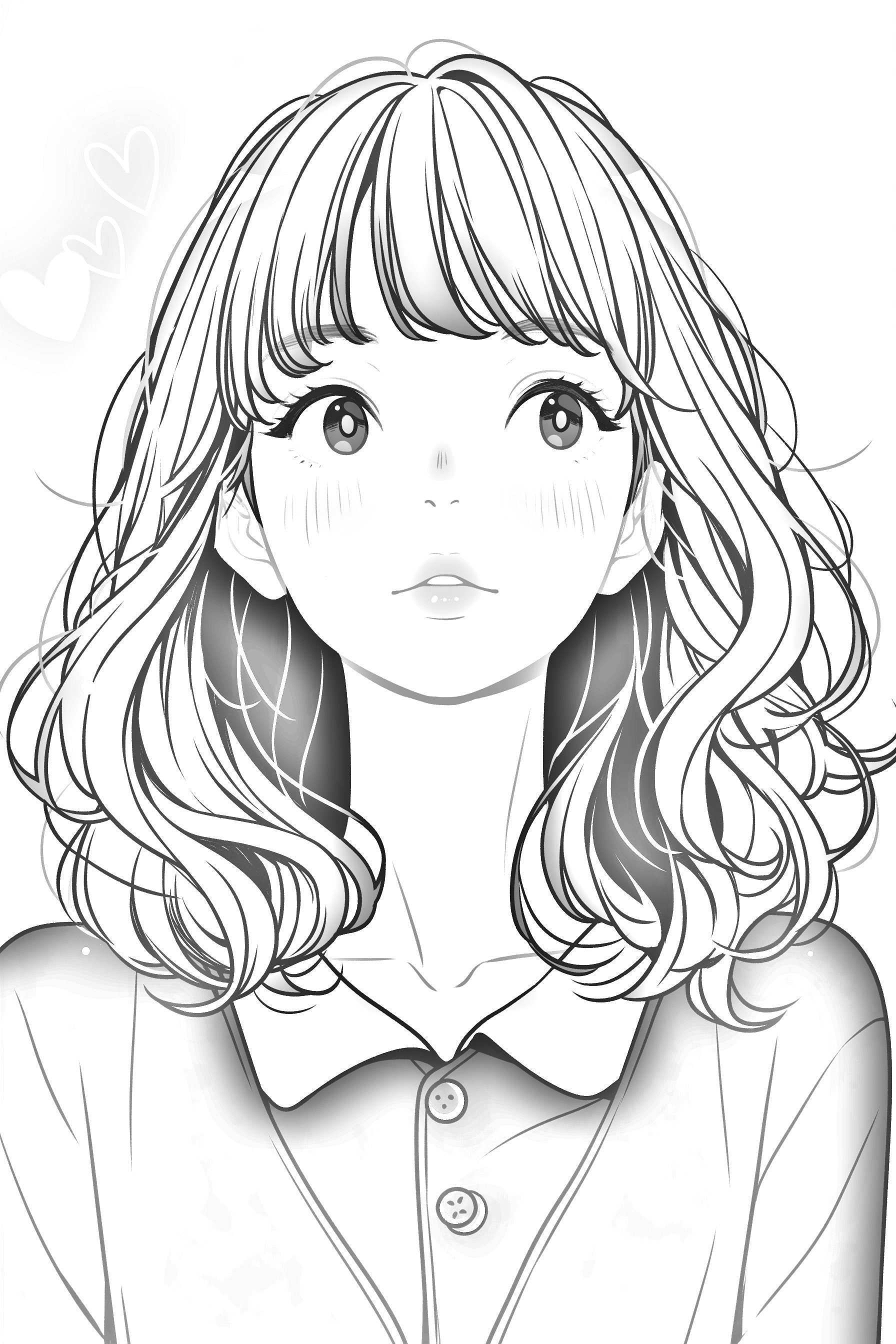 Japanese Anime Girls -- Coloring Pages 3/3 - Etsy