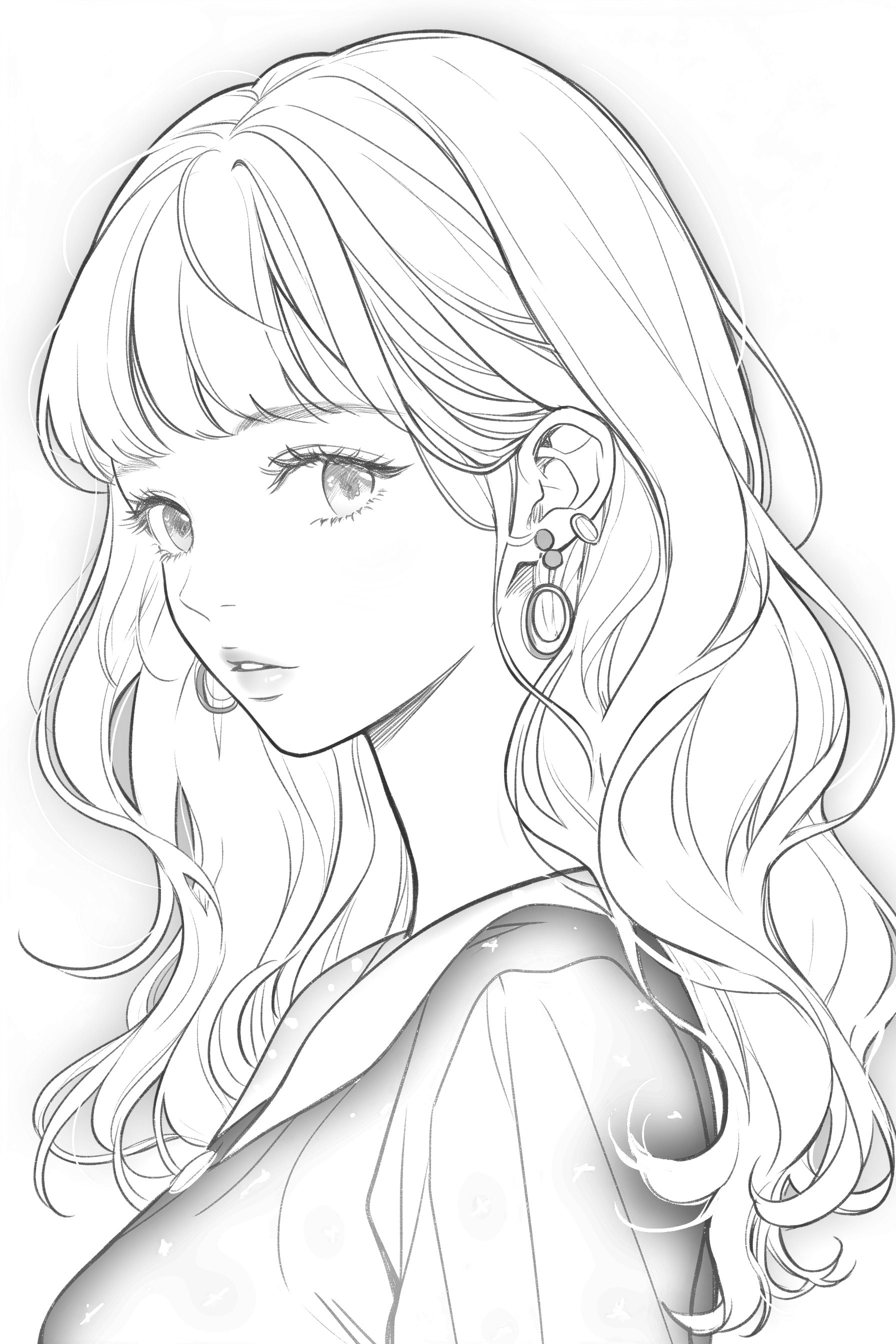 Japanese Anime Girls -- Coloring Pages 2/3 - Etsy