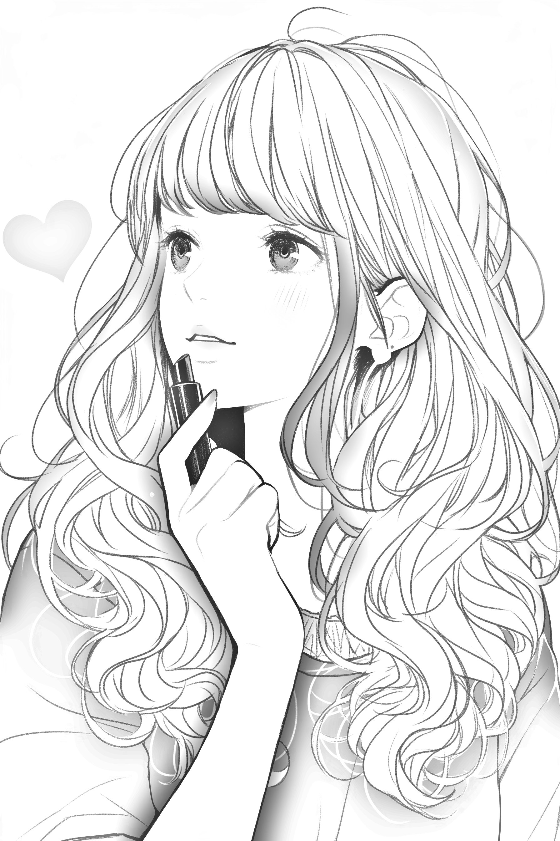 Japanese Anime Girls Coloring Pages 3/3 - Etsy