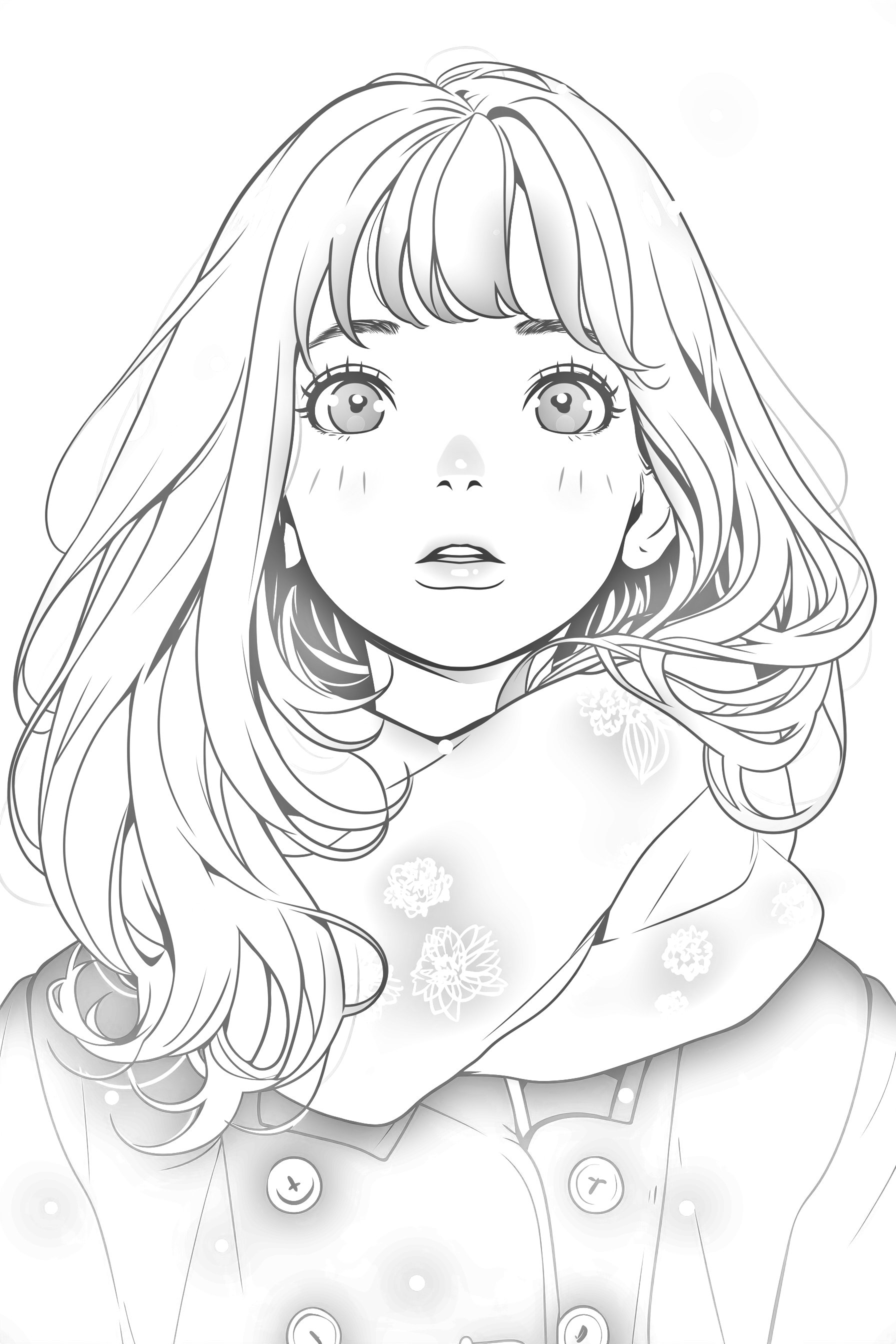 Japanese Anime Girls -- Coloring Pages 2/3 - Etsy