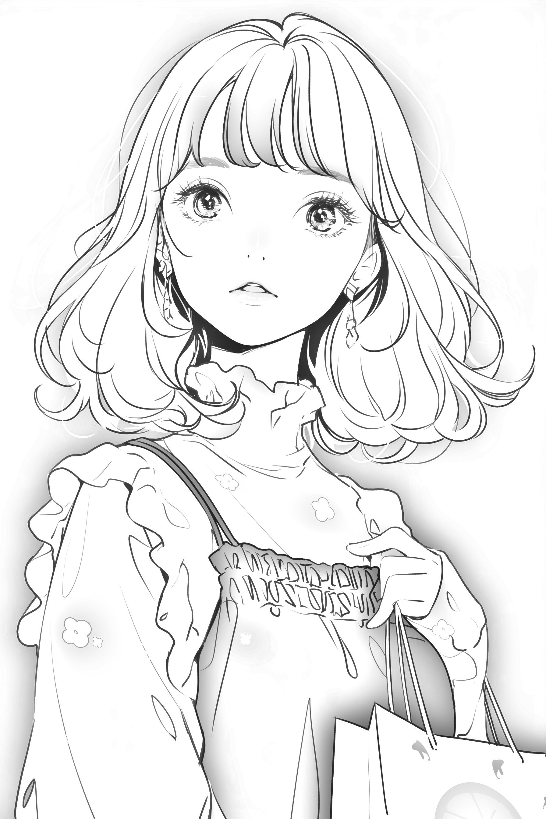 Japanese Anime Girls -- Coloring Pages 3/3 - Etsy