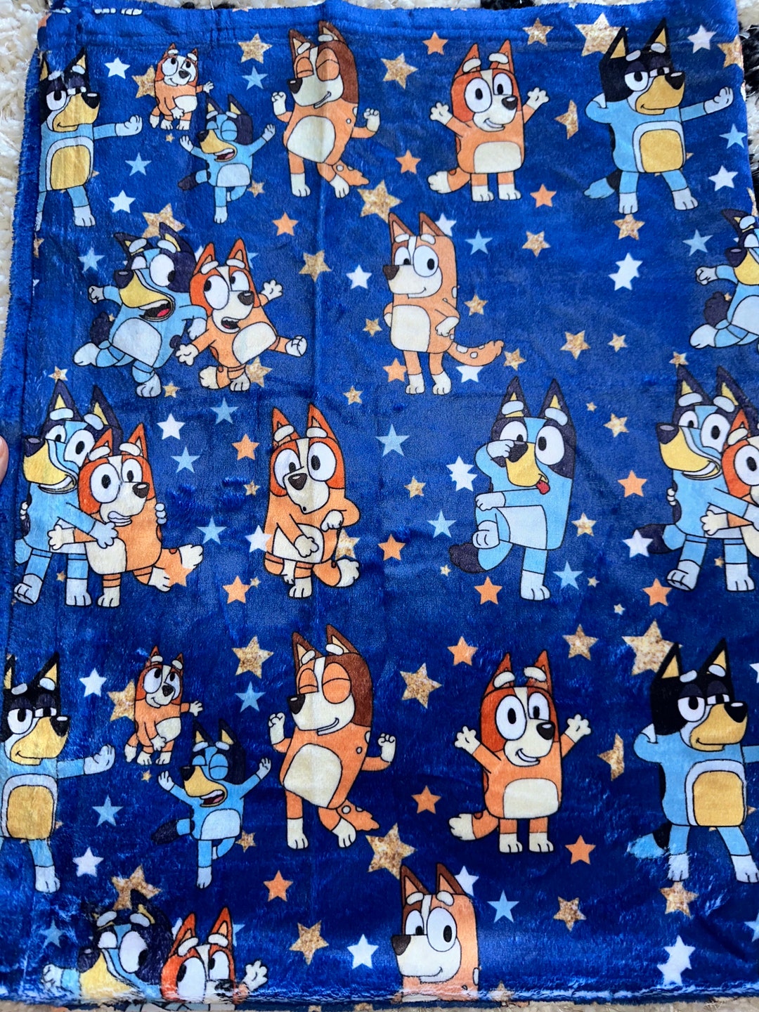 In the Stars Bluey Velveteen Blanket Bluey Blankie Gift for Her Bluey ...