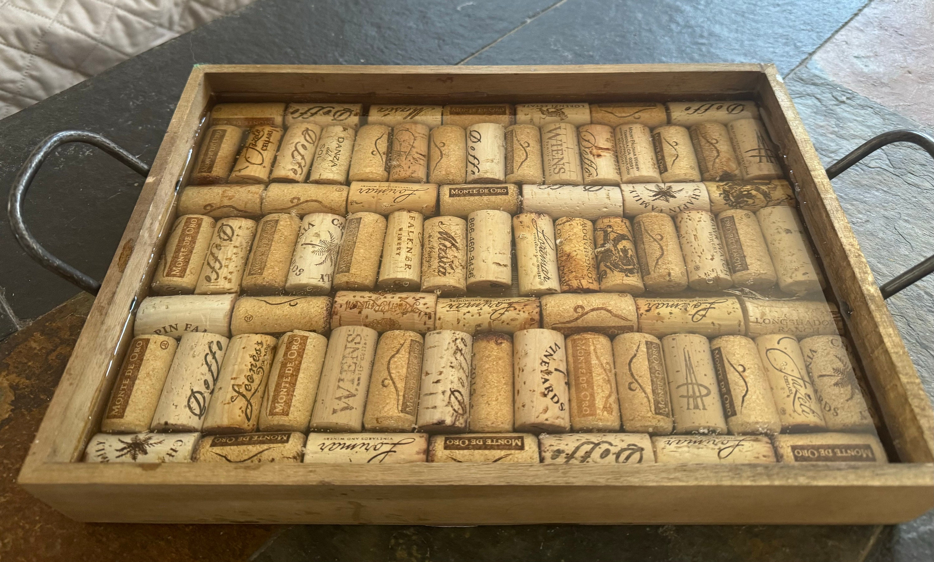 Decorative Brown Wood, Wine Cork Tray - Etsy