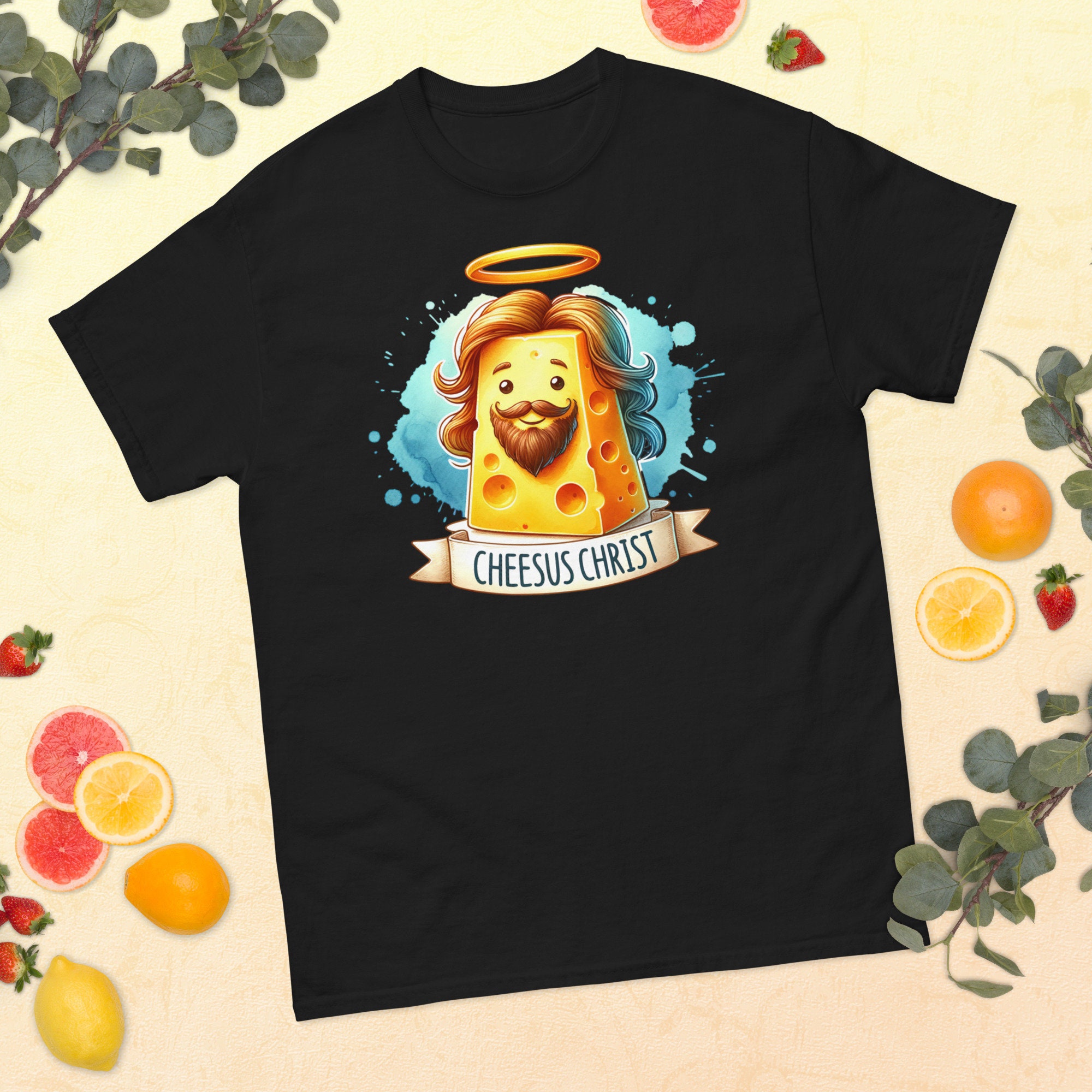 Funny Cheese T-shirt | Cheesus Christ Shirt | Funny Pun T-shirt | Party ...