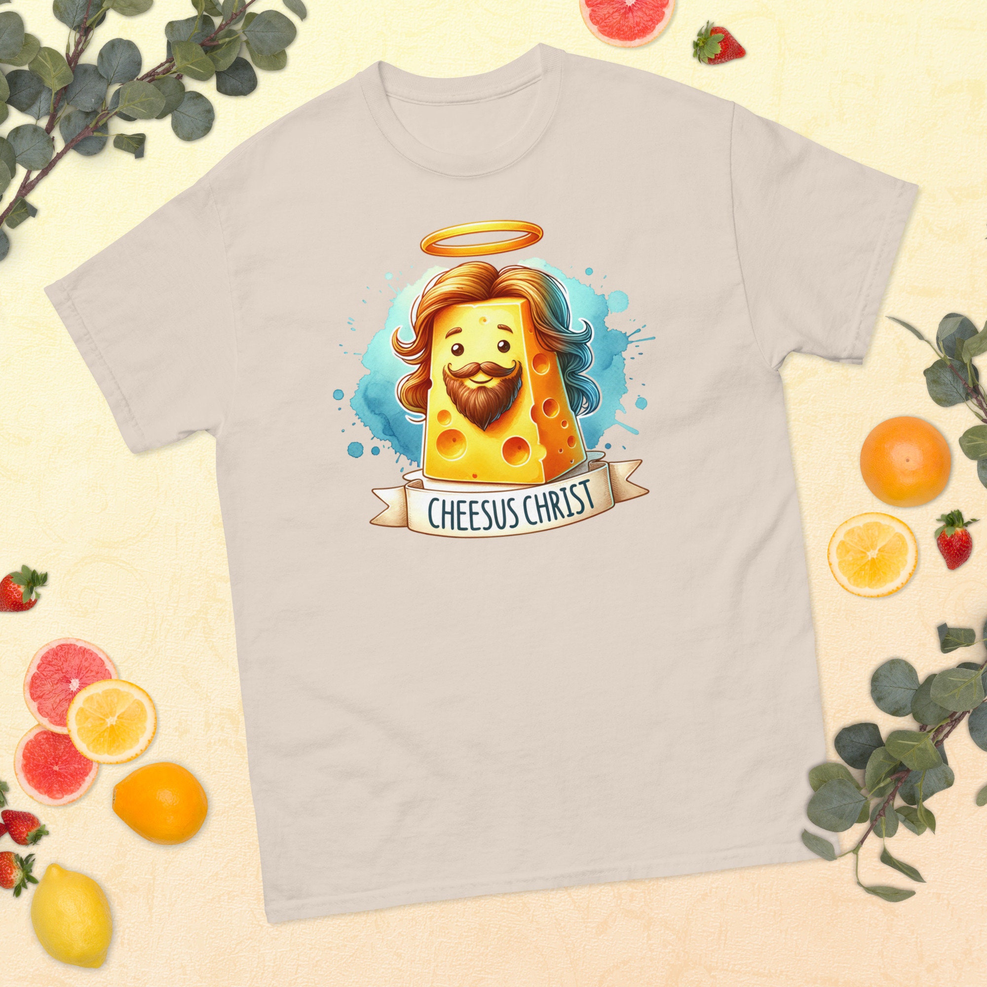 Funny Cheese T-shirt | Cheesus Christ Shirt | Funny Pun T-shirt | Party ...