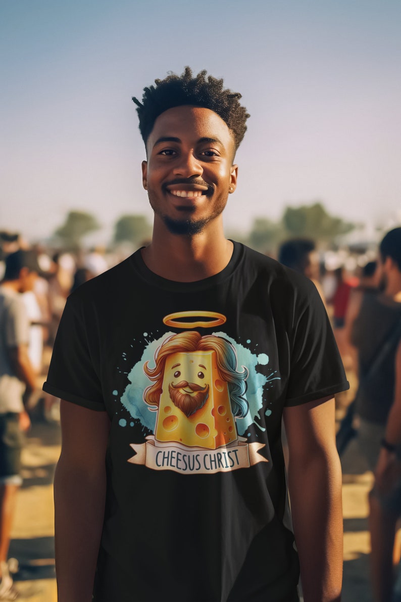 Funny Cheese T-shirt | Cheesus Christ Shirt | Funny Pun T-shirt | Party ...