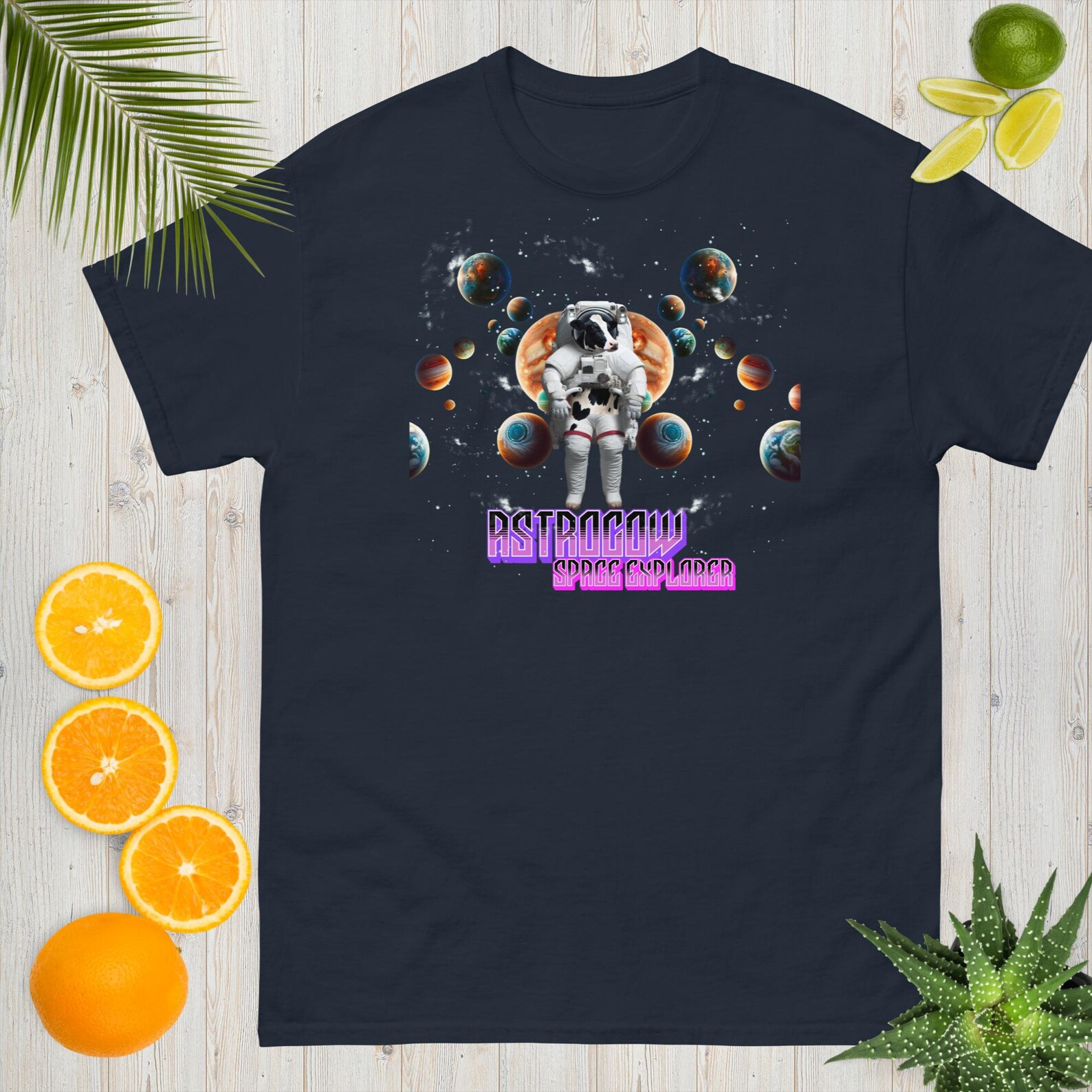 Astro Cow T-shirt Cosmic Shirt Space Explorer T-shirt Funny Cow T-shirt ...